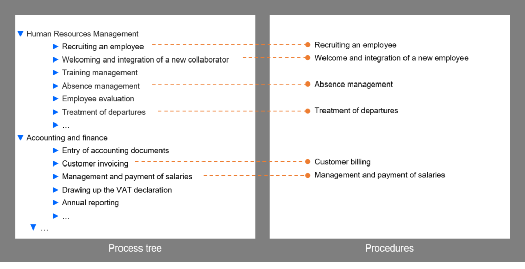 What is the difference between process and procedure