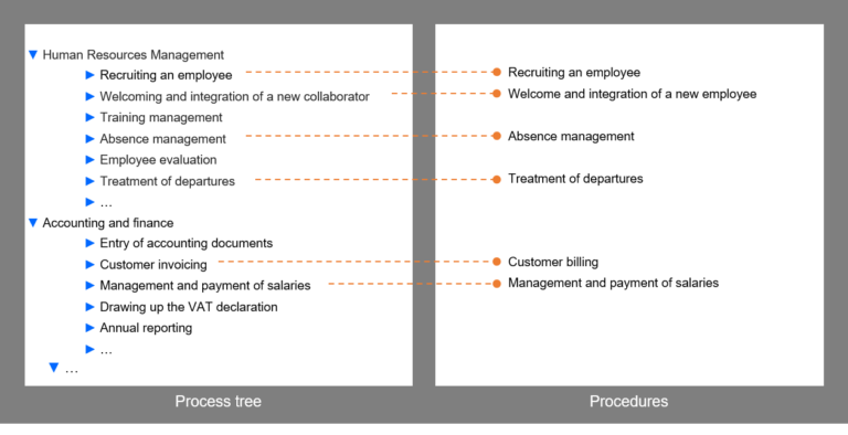 What is the difference between process and procedure